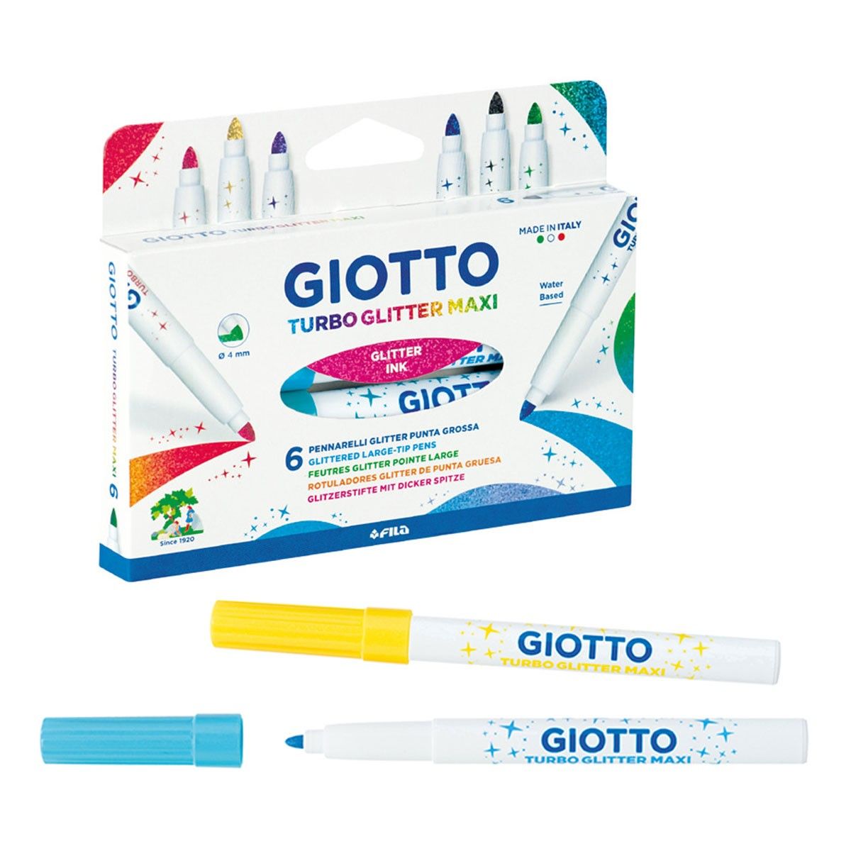 GIOTTO Turbo Glitter Maxi | Pennarelli punta grossa