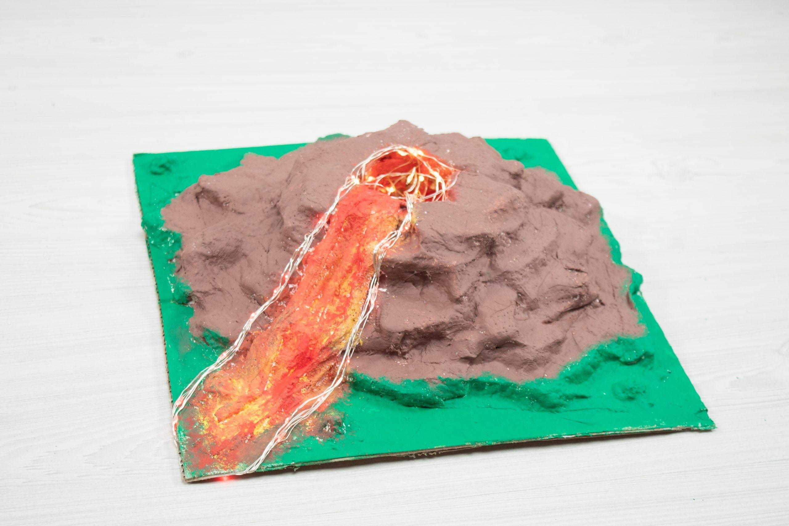 Desenho E Rotulos De Vulcao