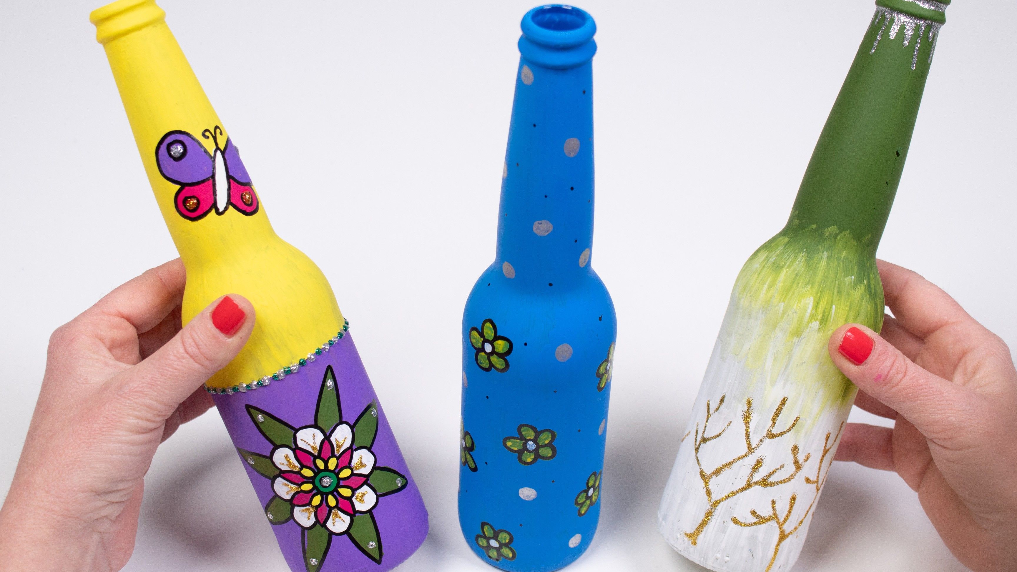 Cómo decorar botellas de cristal - Fila España